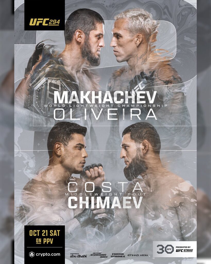 Se revela el póster oficial del UFC 294 - MMA AL DÍA